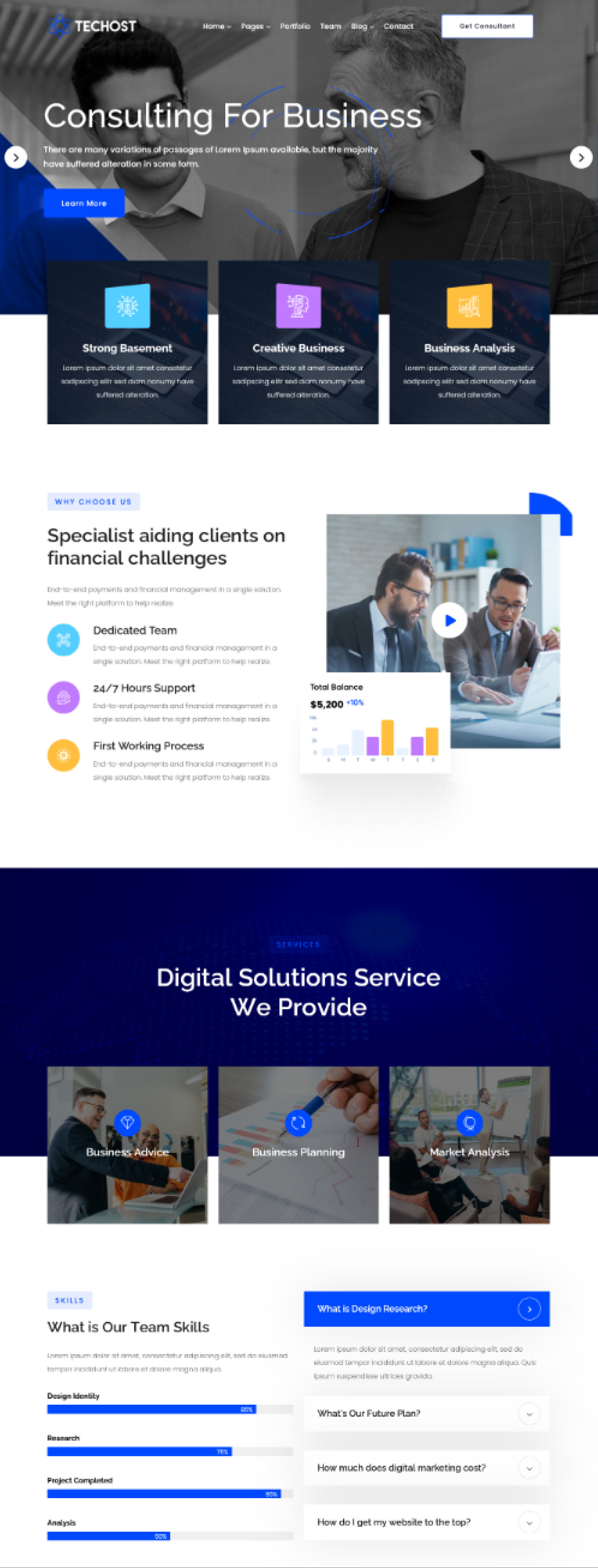 Techost - IT Solutions & Business Services HTML Website Template