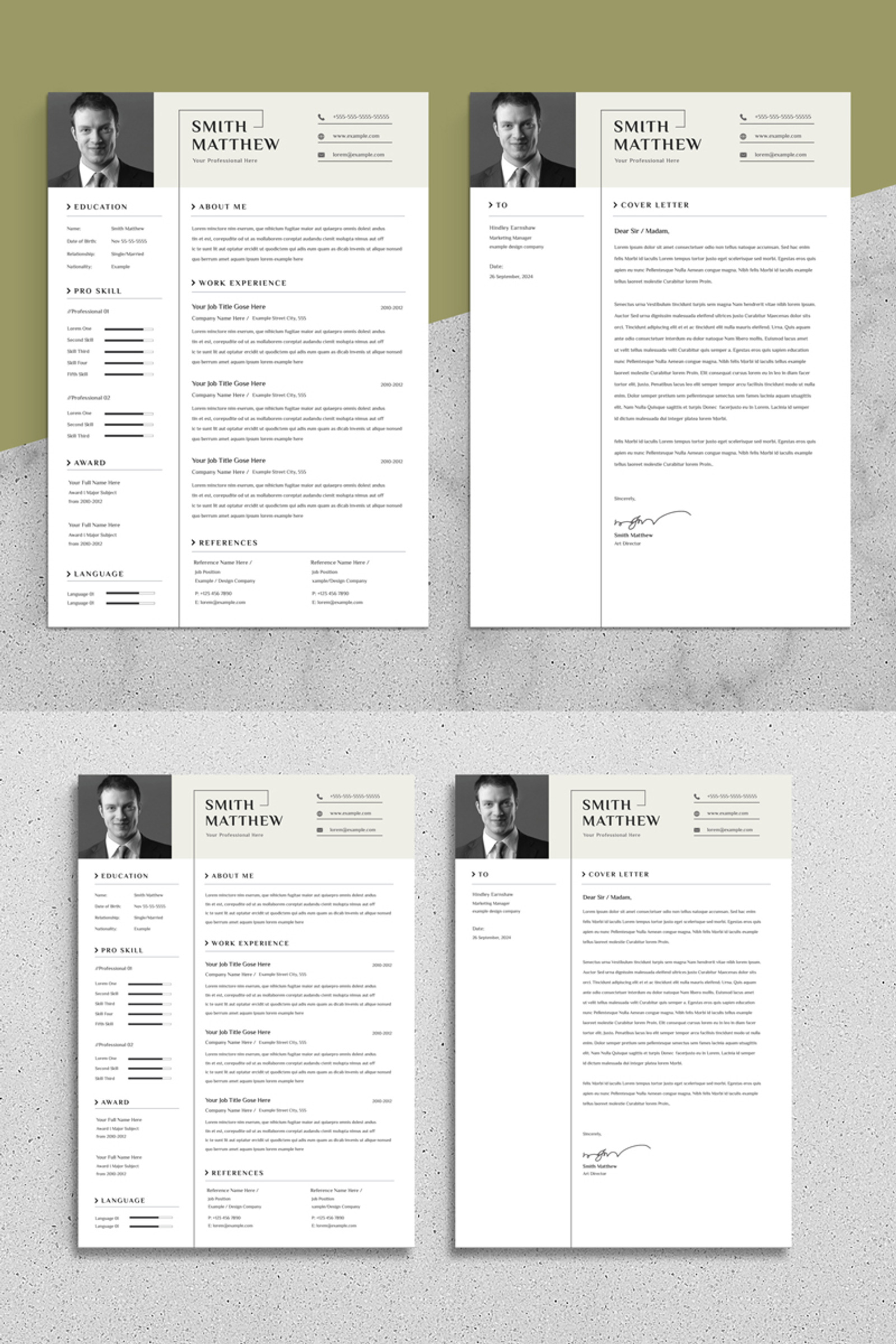Simple Clean Resume Template #295032 - TemplateMonster