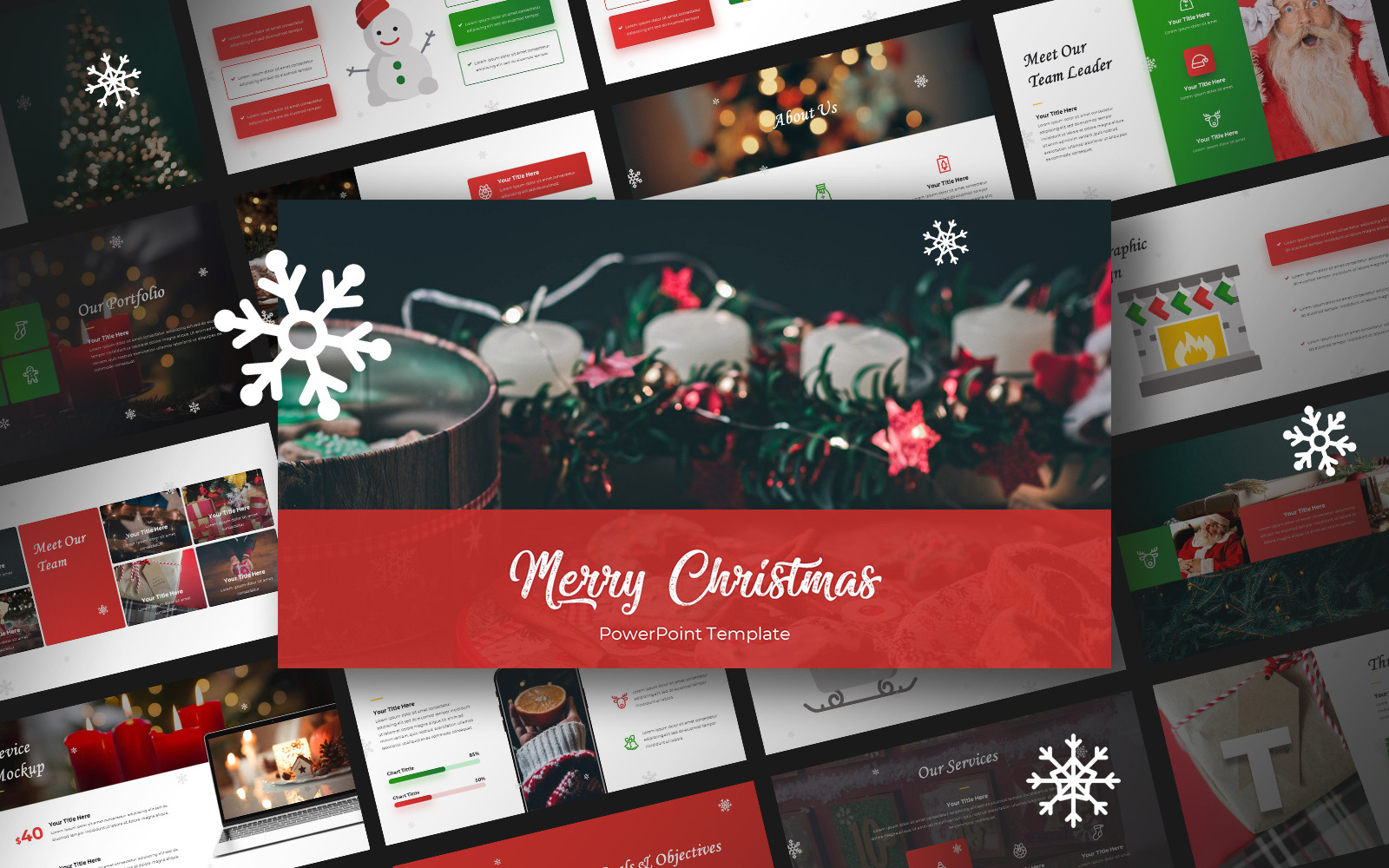 Merry Christmas Powerpoint Presentation. 50 Slides