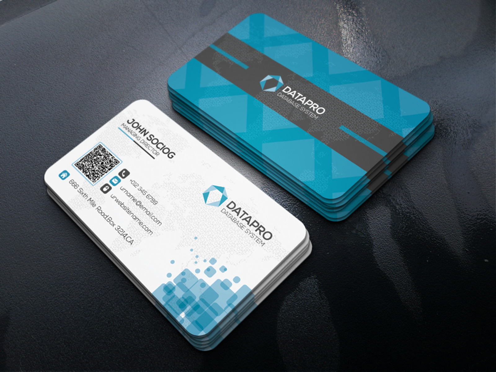 Data Business Card Template #243081 - TemplateMonster