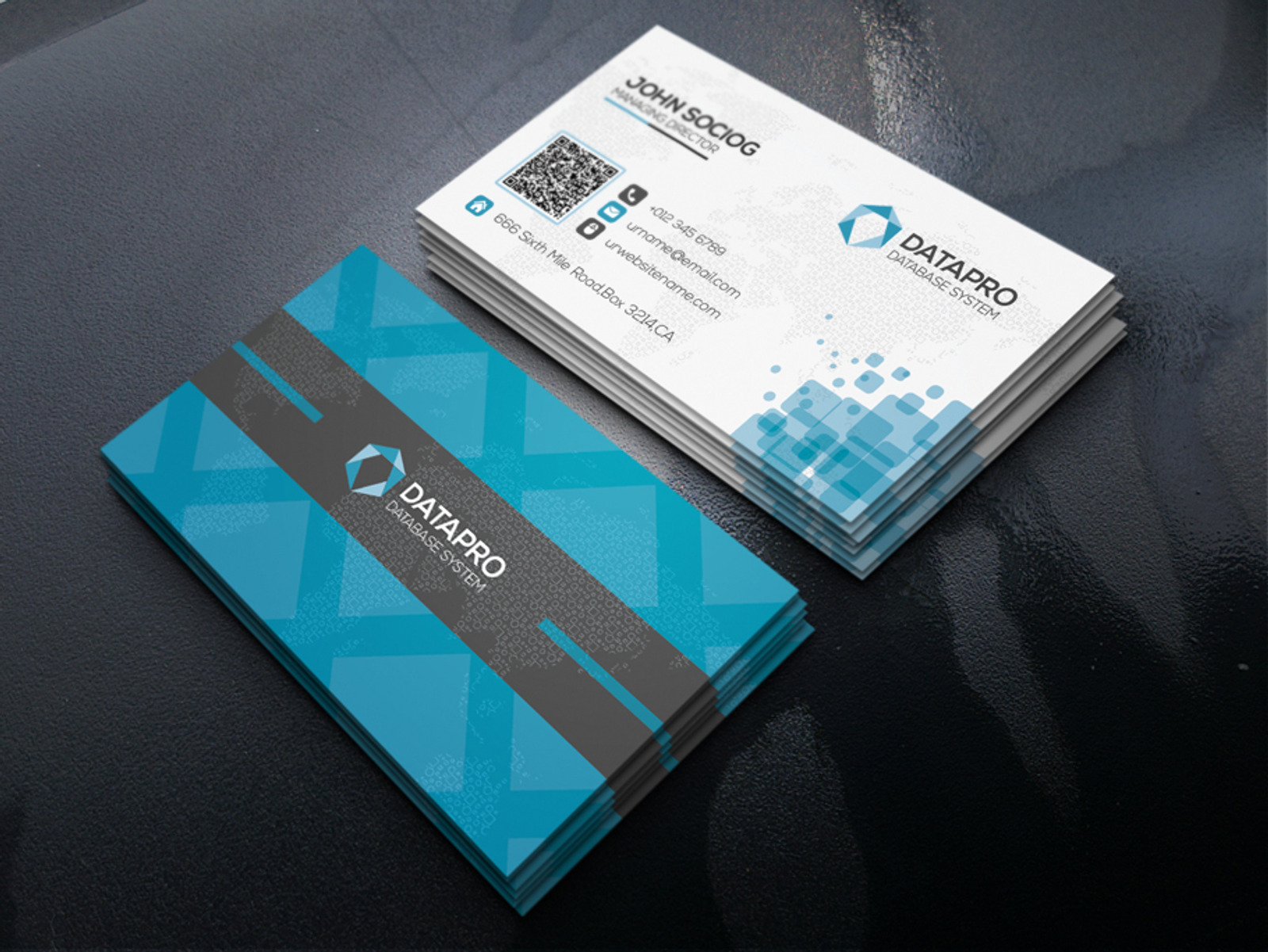 Data Business Card Template #243081 - TemplateMonster