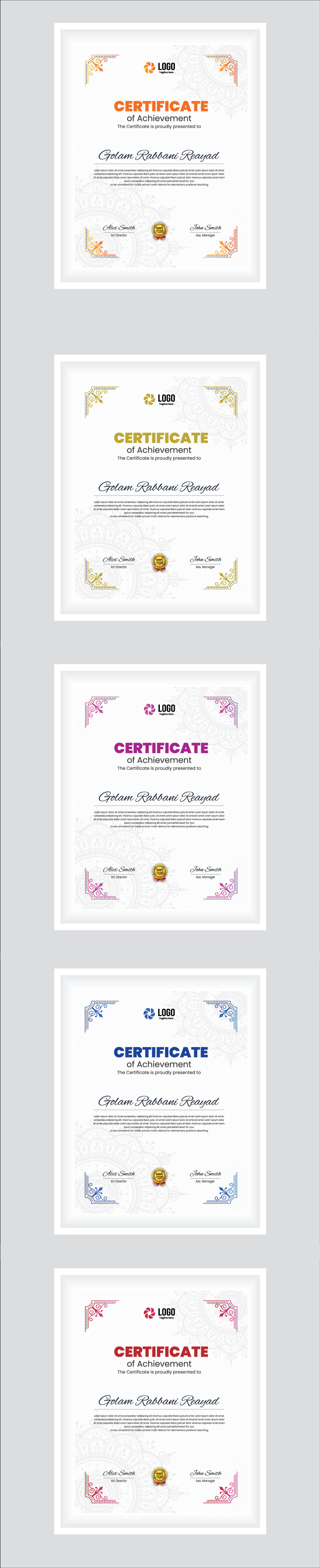 Simple Certificate #164971 - TemplateMonster