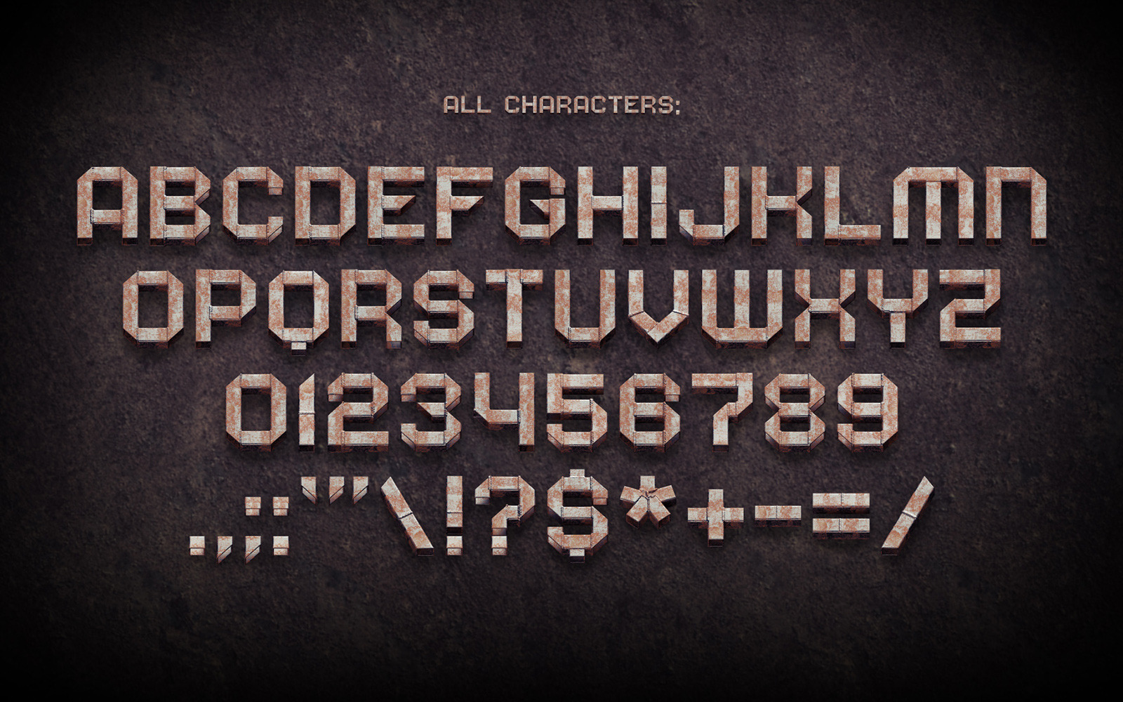 Rough Weld - Color Bitmap Font #230849 - TemplateMonster