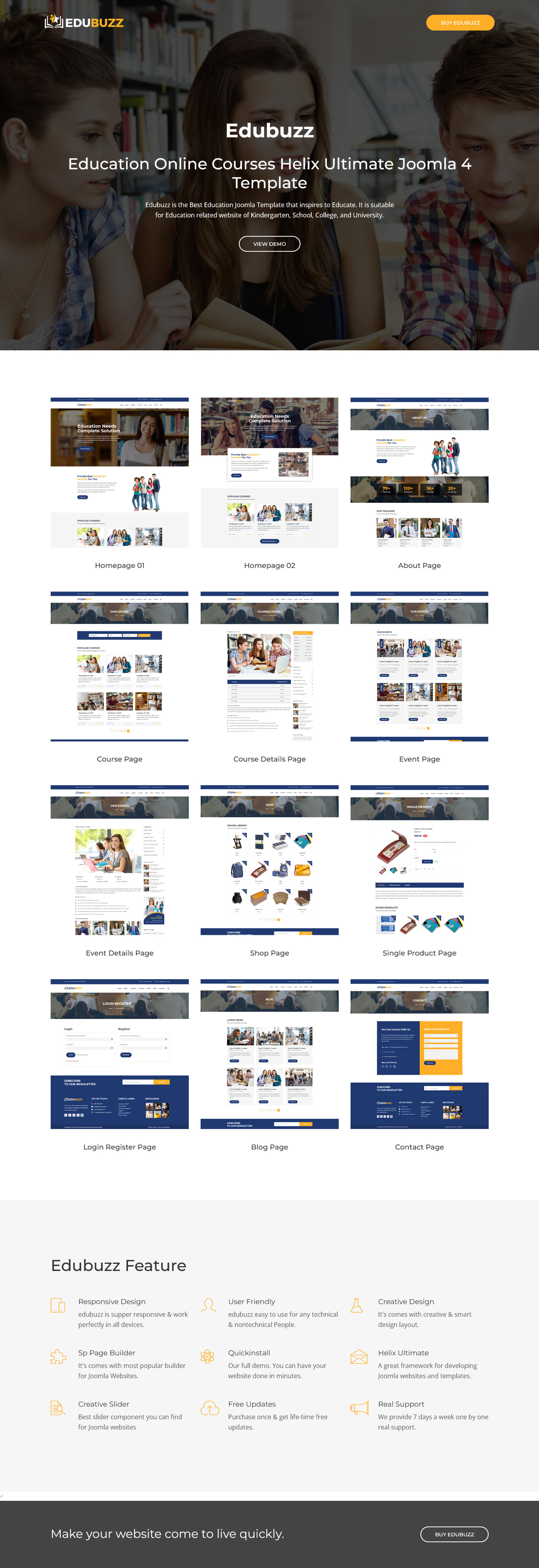 Edubuzz - Education Online Courses Joomla 5 Template