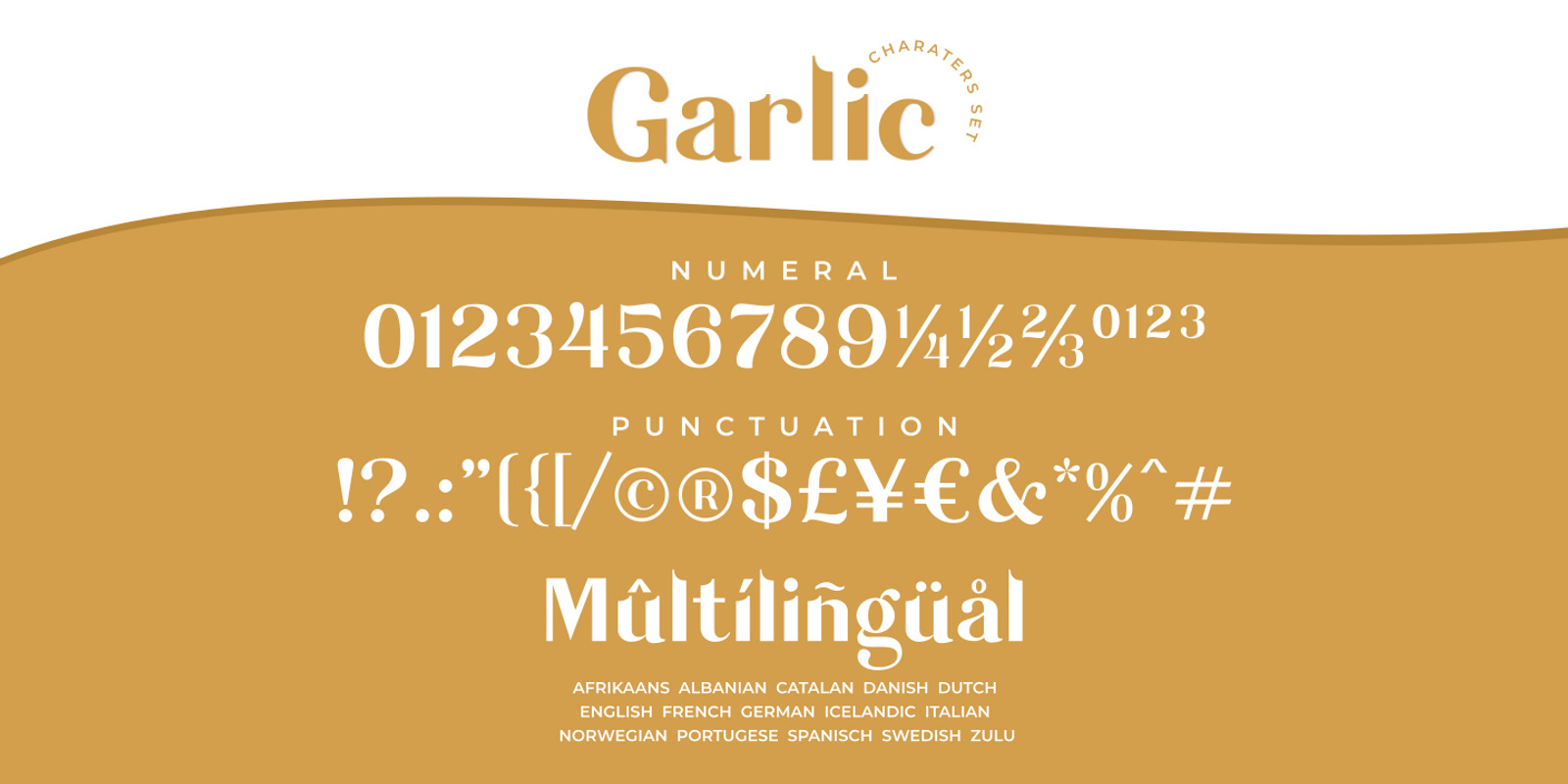 Garlic / elagant san serif font #250875 - TemplateMonster
