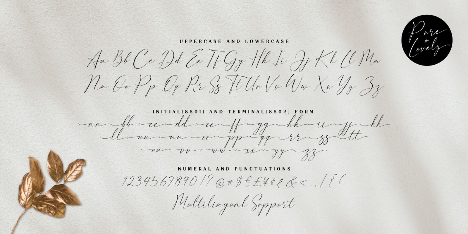 Pure & Lovely - Pretty Calligraphy - TemplateMonster