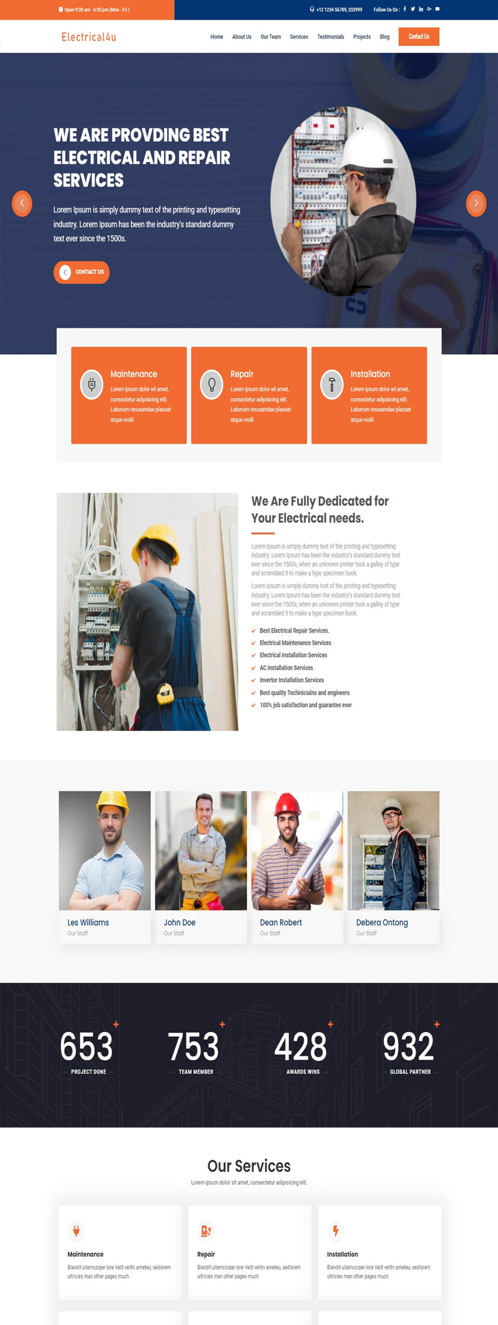 Electrical4U - Electrical HTML5 Responsive Template