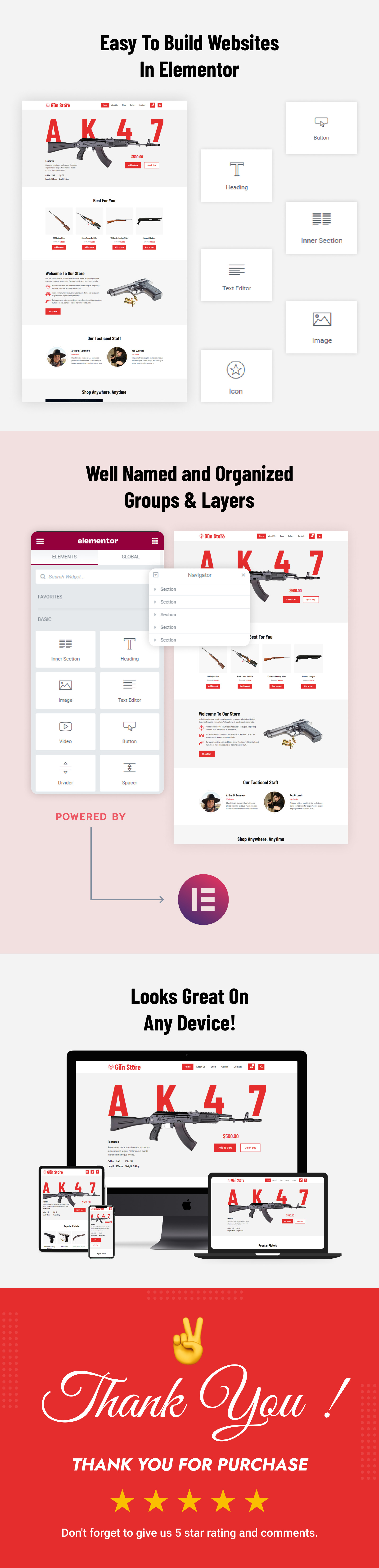 Gun Store - Online Gun Shop Elementor Template Kit