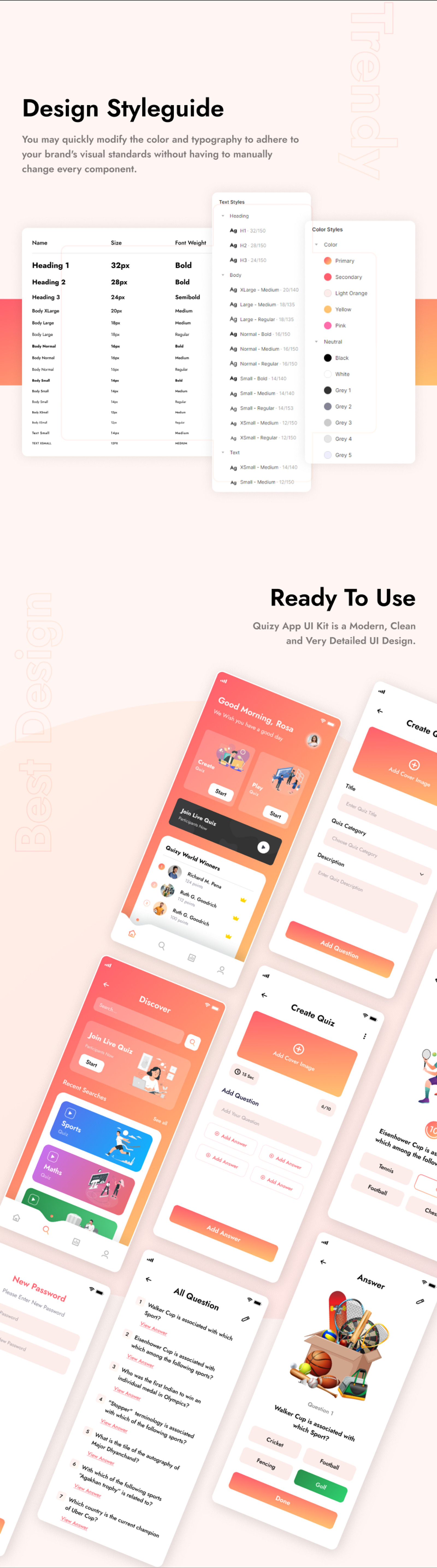 Quizy World - Quiz Mobile App Figma UI Kit - TemplateMonster