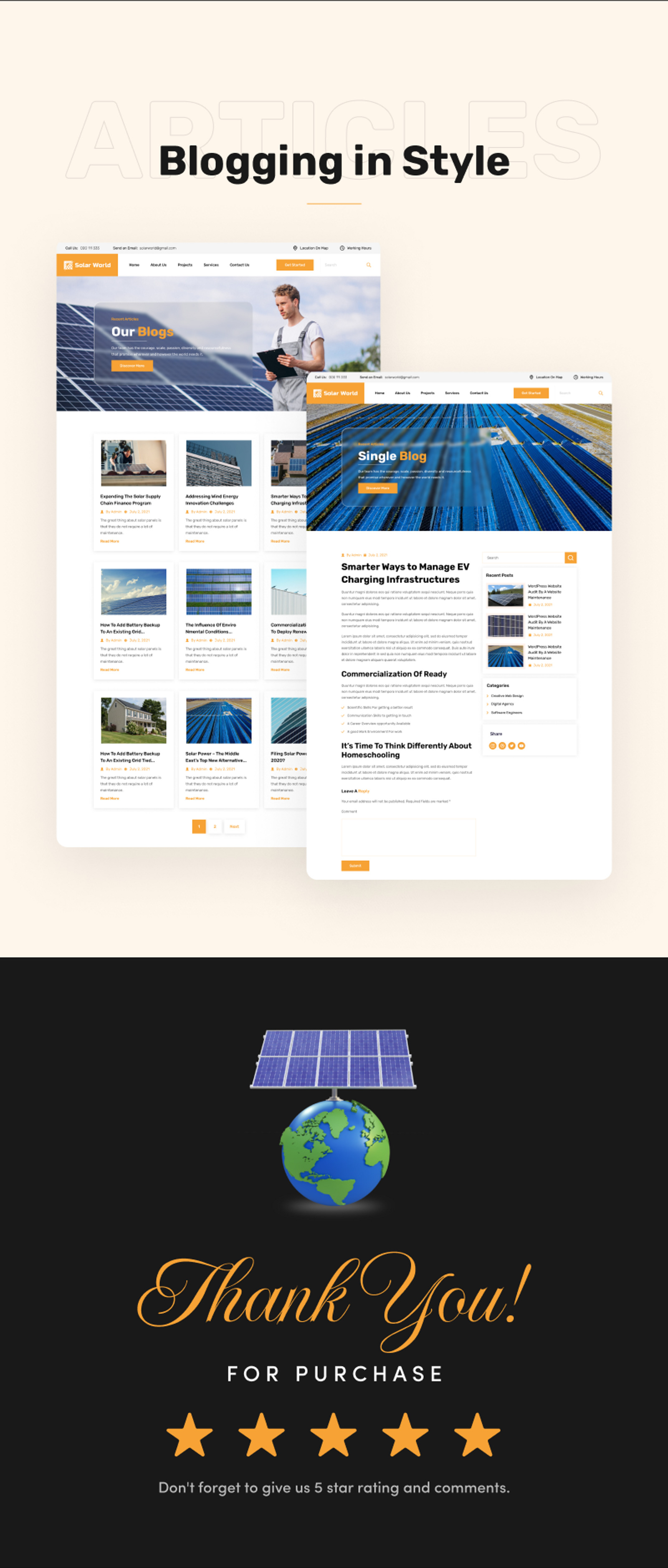 Solar World - Renewable Energy Modern Figma UI Kit