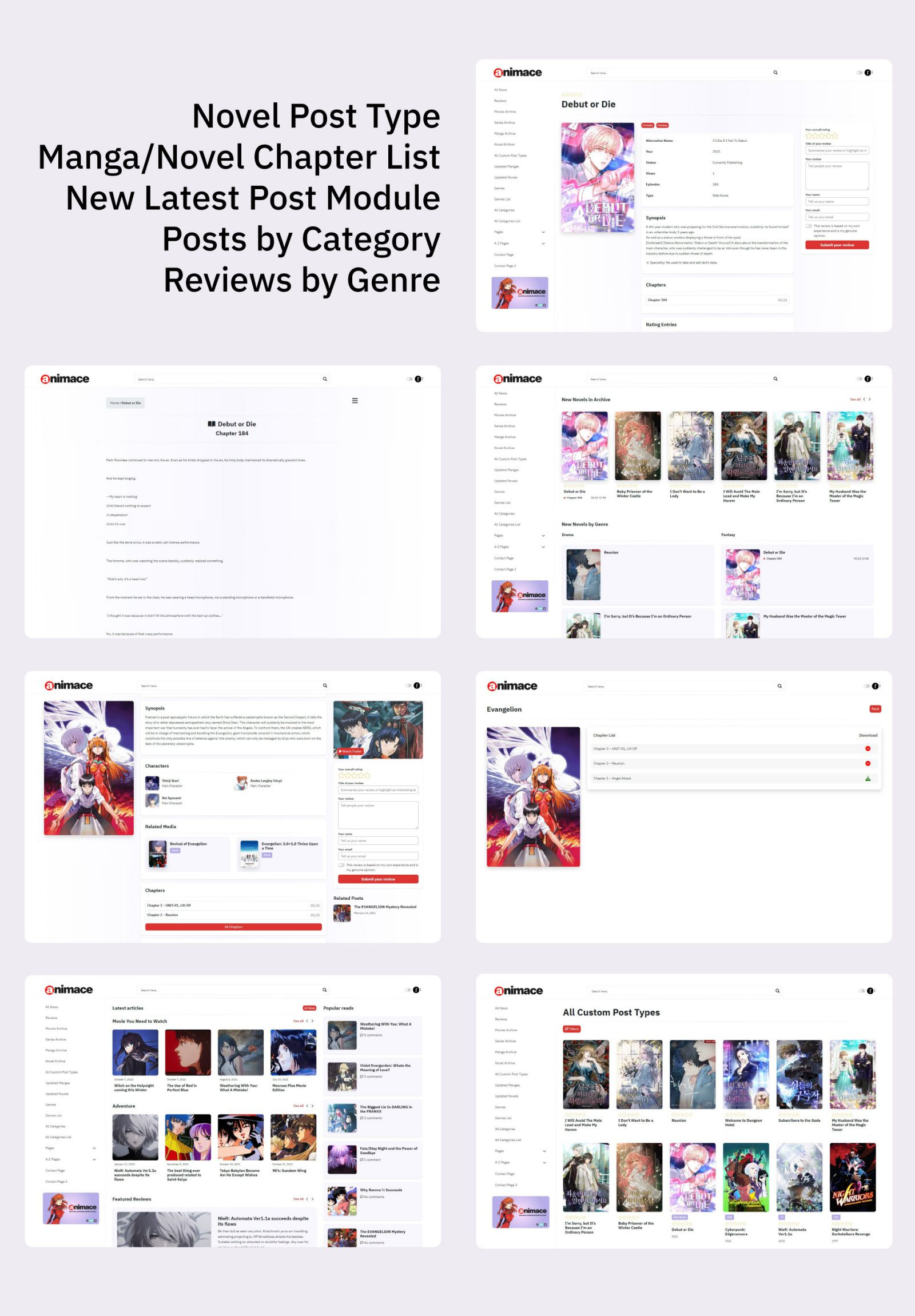 ANIMACE - Anime and Manga WordPress Theme + RTL