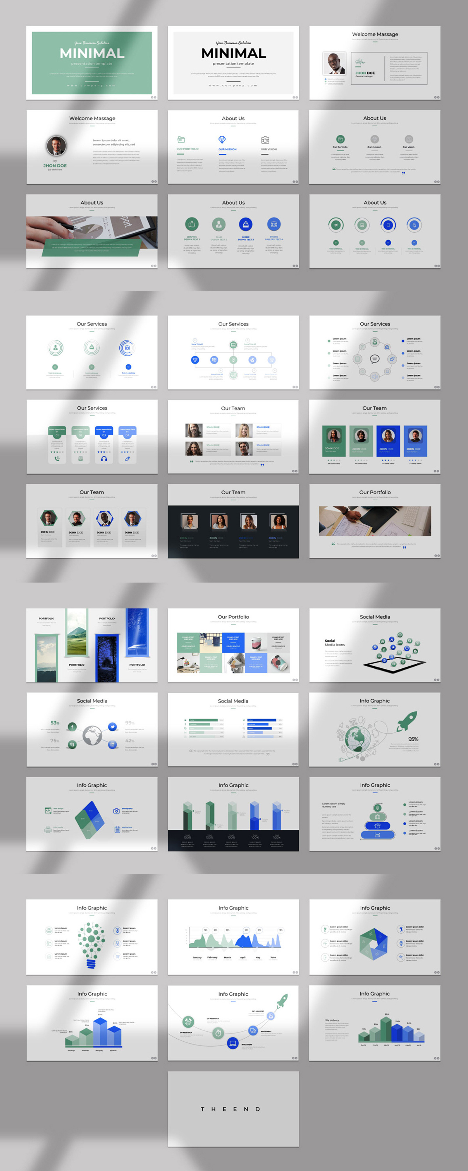 Minimal PowerPoint Presentation Color Item - TemplateMonster