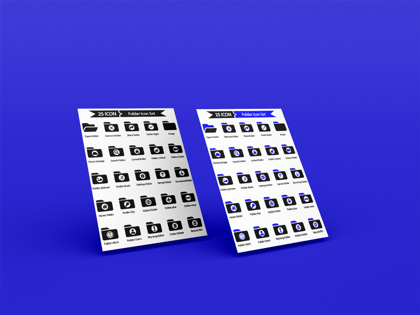 50 Premium Folder Icon Set #194485 - TemplateMonster