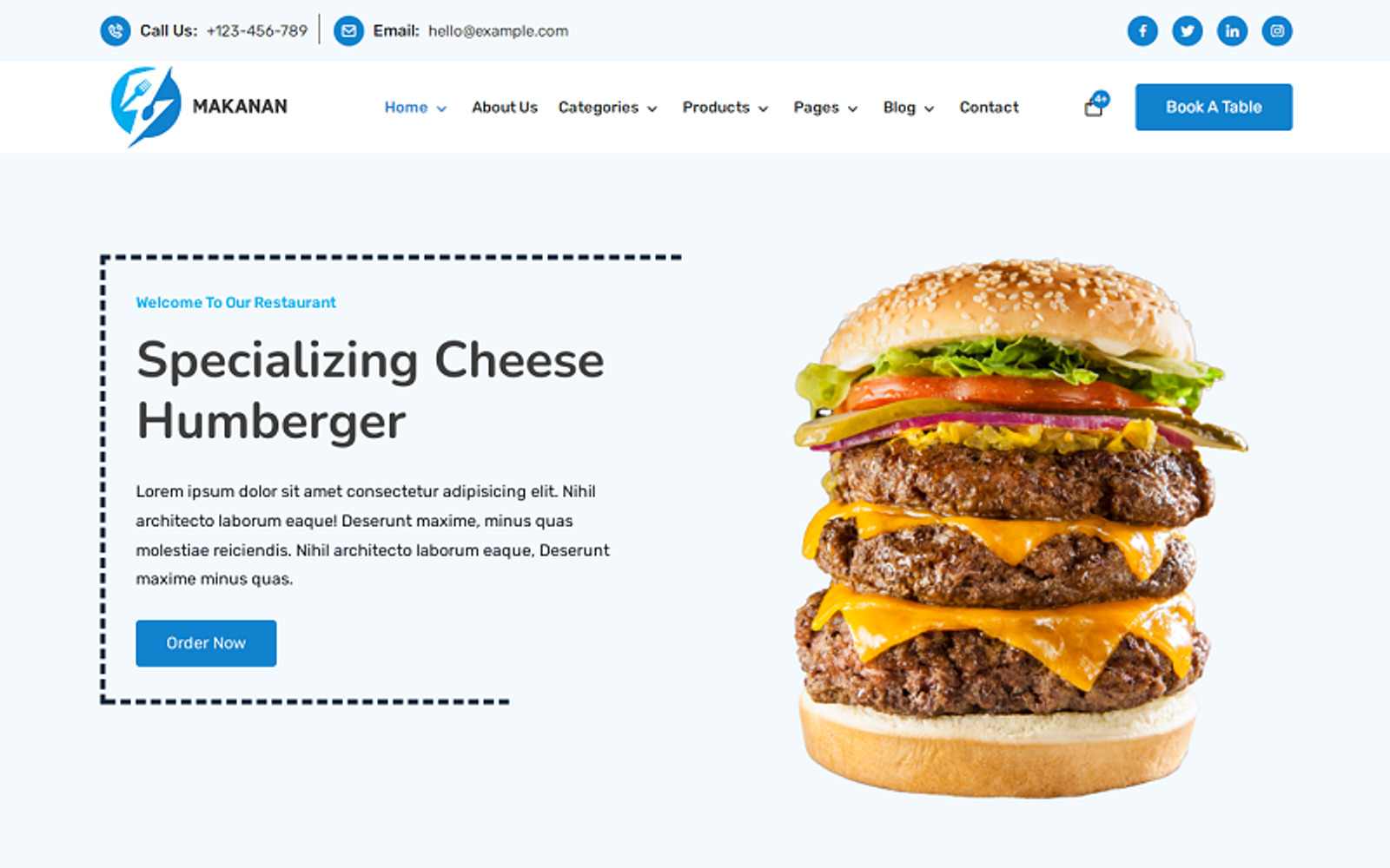 Makanan - Restaurant and Online Food Store eCommerce HTML and Bootstrap ...