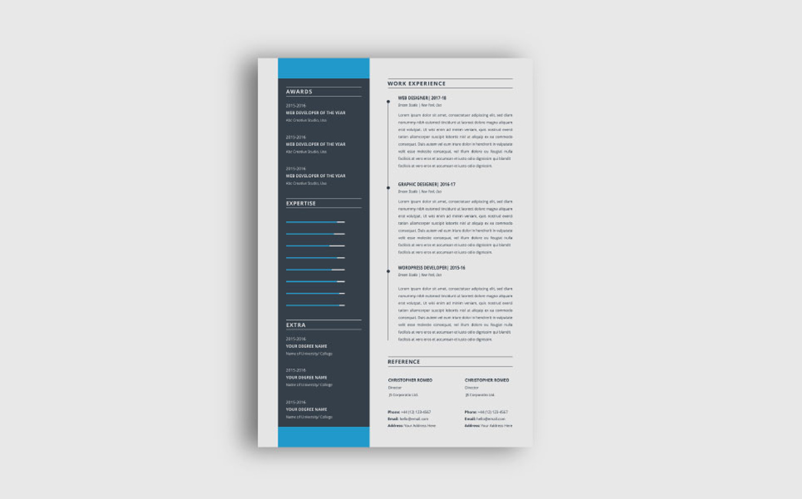 Clark Alison Resume Template #213556 - TemplateMonster