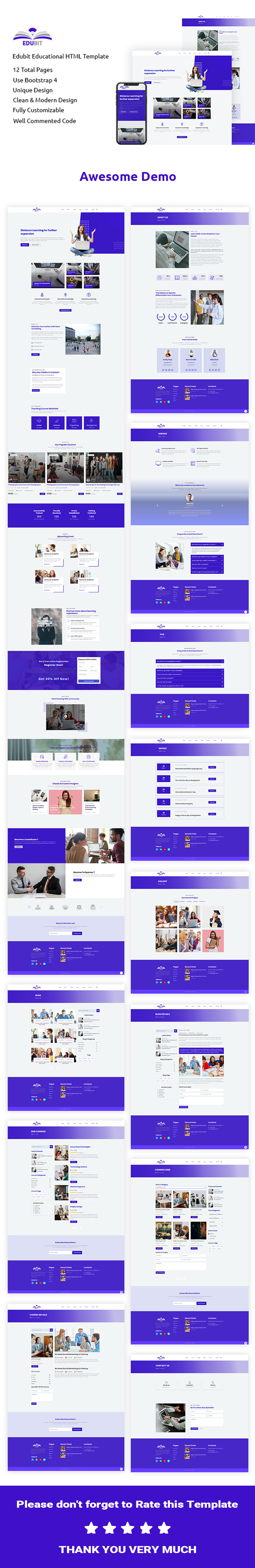 Edubit - Educational HTML Website Template - TemplateMonster