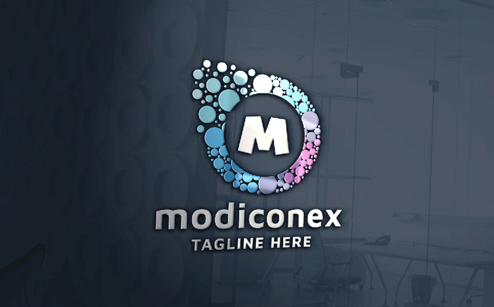 Modiconex M Letter Pro Logo #373262 - TemplateMonster