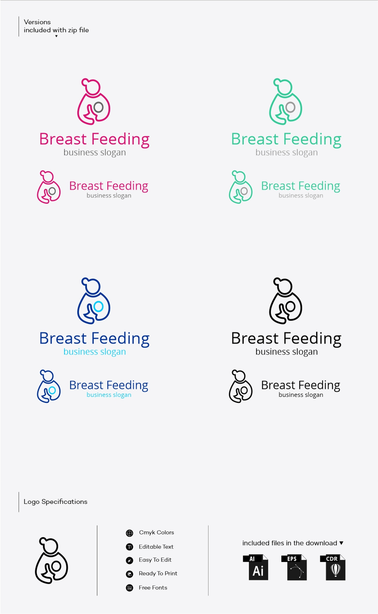 Breastfeeding Logo Template #157173 - TemplateMonster