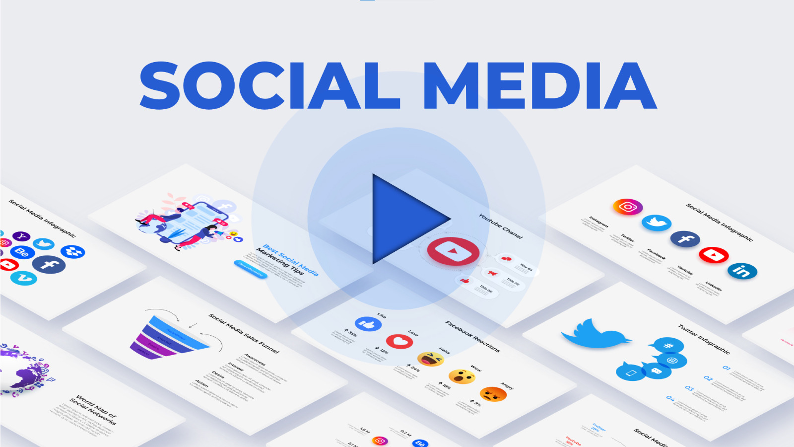 Animated Social Media PowerPoint Infographic