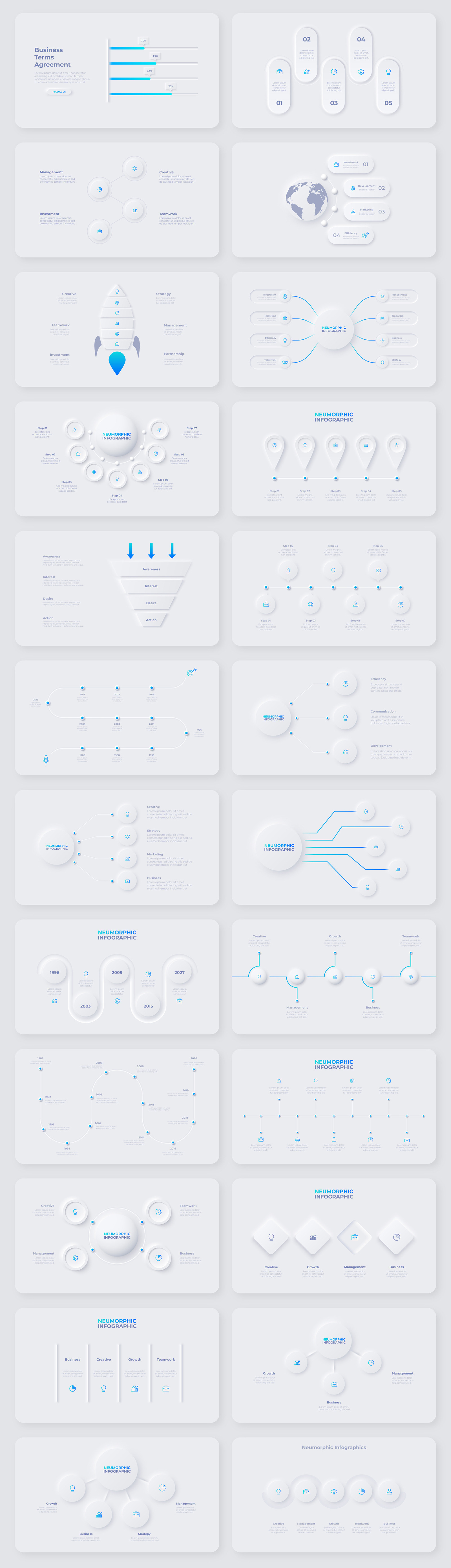 Neumorphic Presentation PowerPoint template
