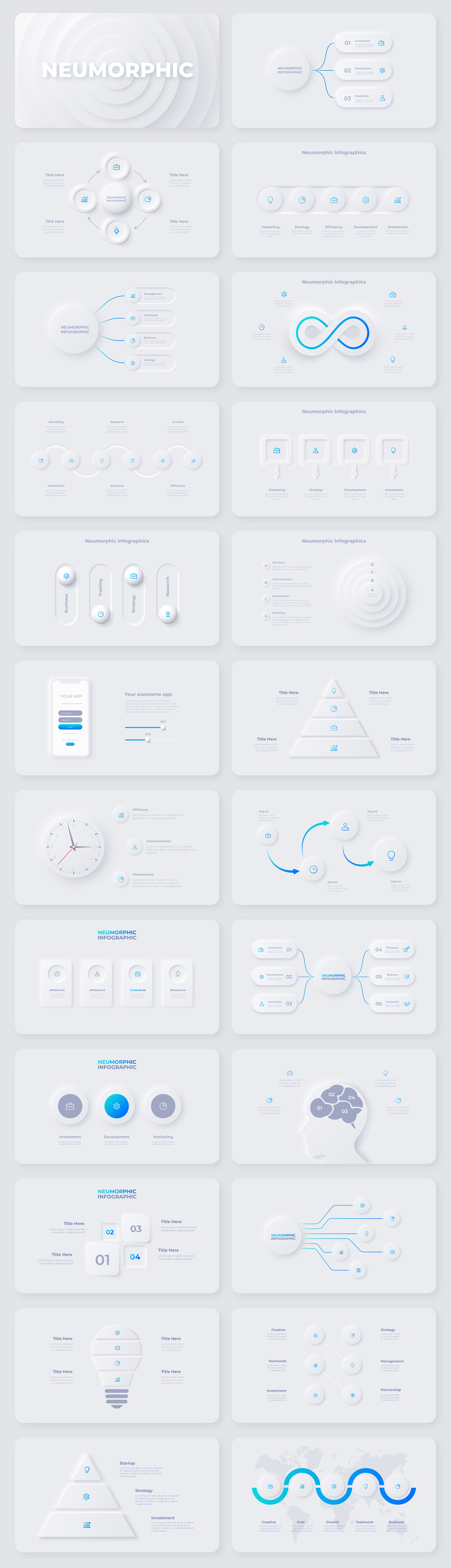 Neumorphic Presentation PowerPoint template