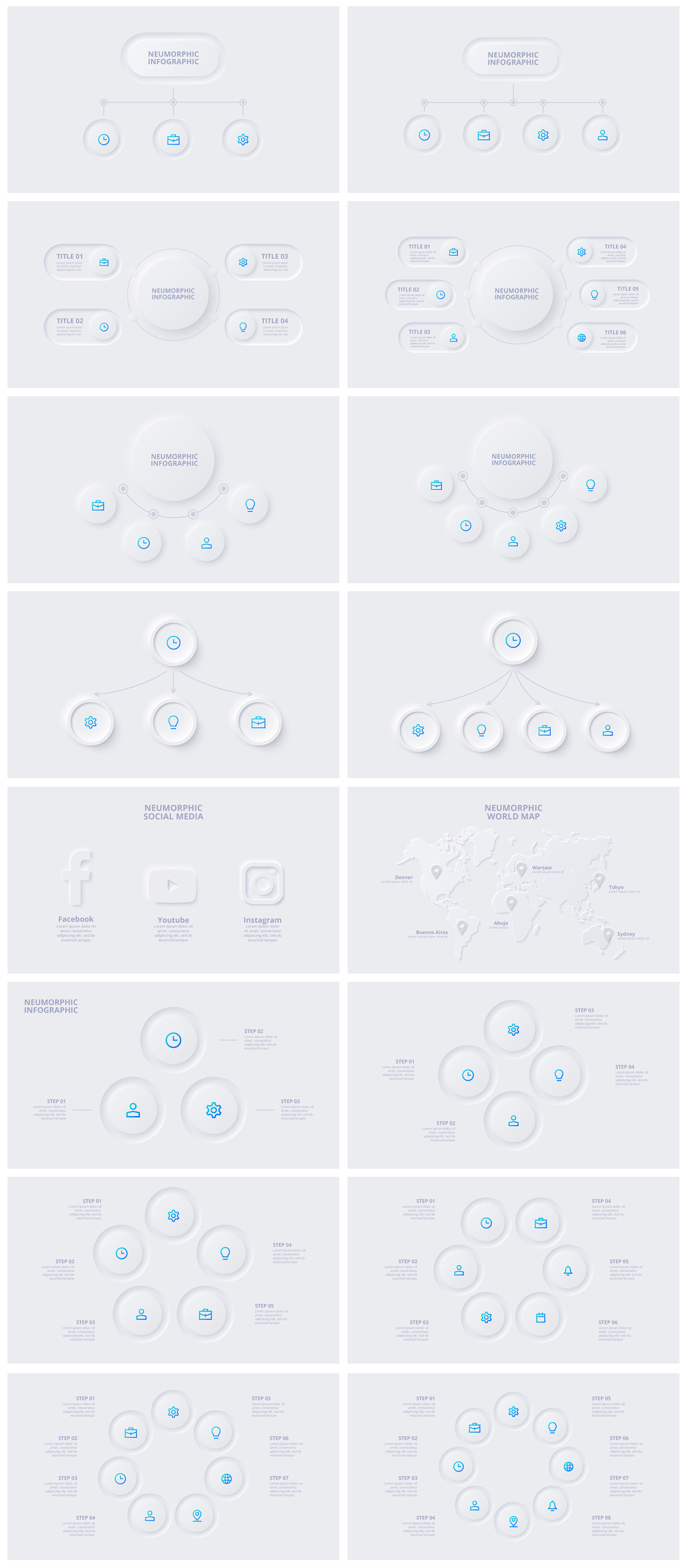 Neumorphic Presentation PowerPoint template