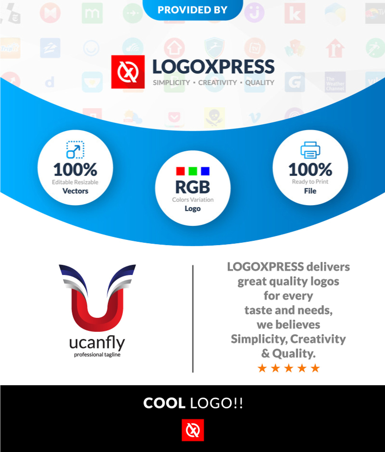 Letter U - You Can Fly Logo Design #82795 - TemplateMonster