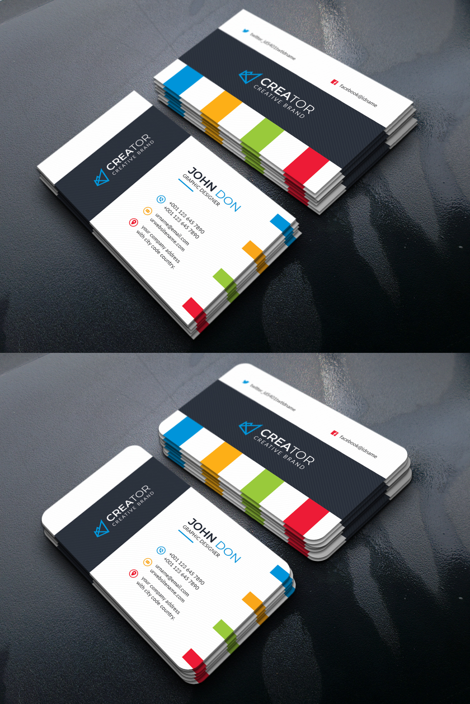 Business Card Templates Corporate Identity Template v144