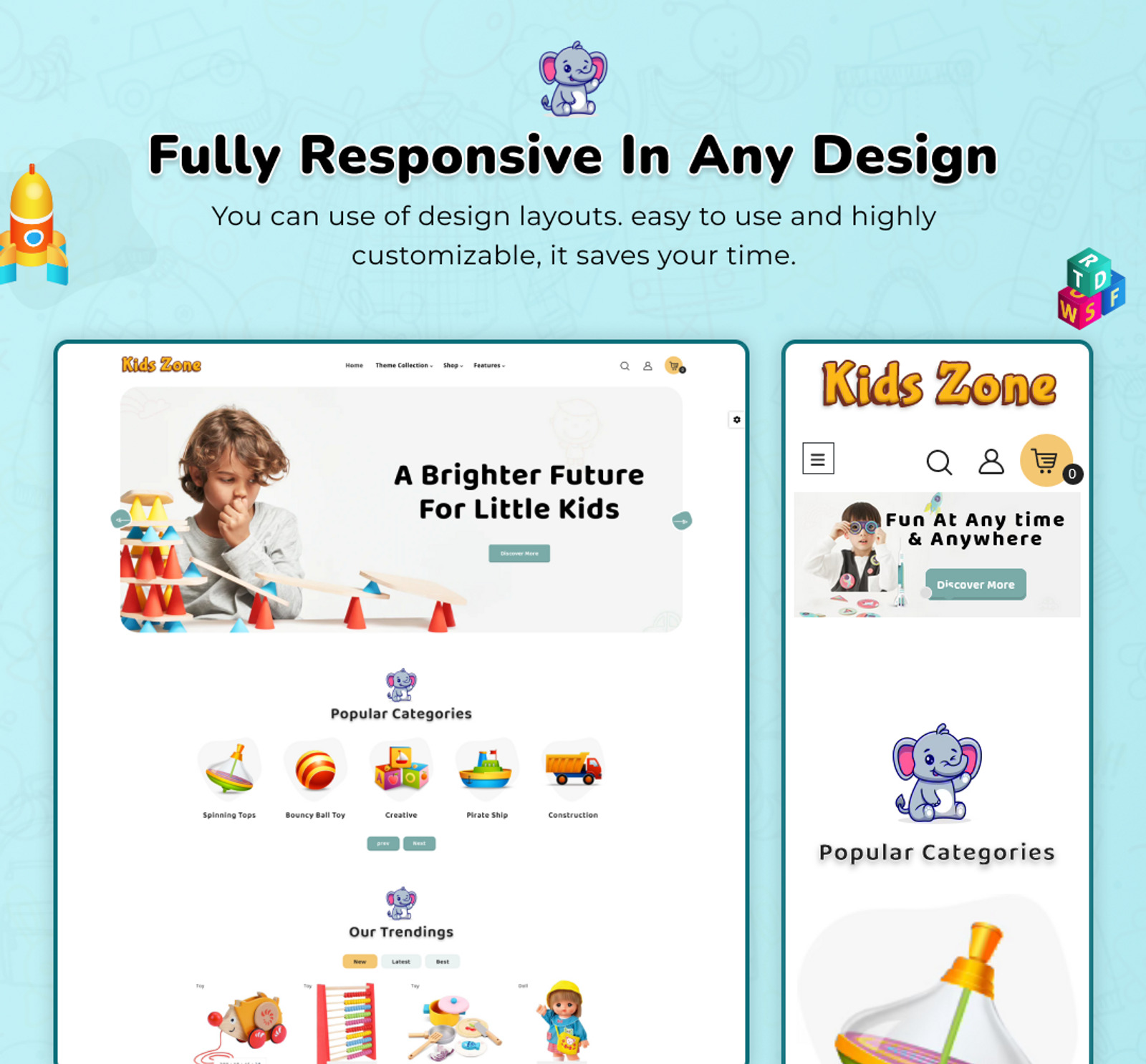 Kids Zone - Mega Toys and Fashion Shopify 2.0 Premium Responsive Theme