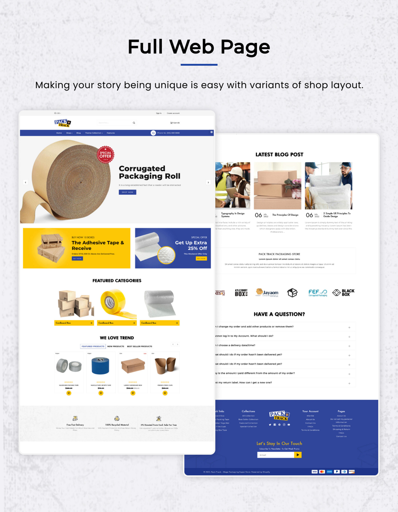 Pack Track - Mega Packaging Shopify 2.0 Template