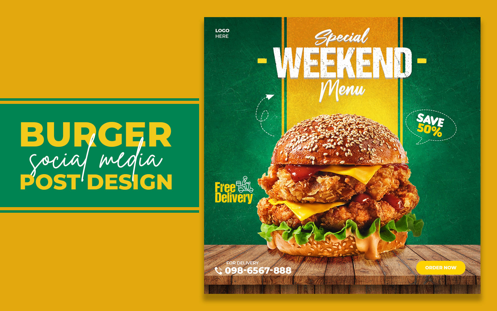 Special Weekend Social Media Food Design - TemplateMonster