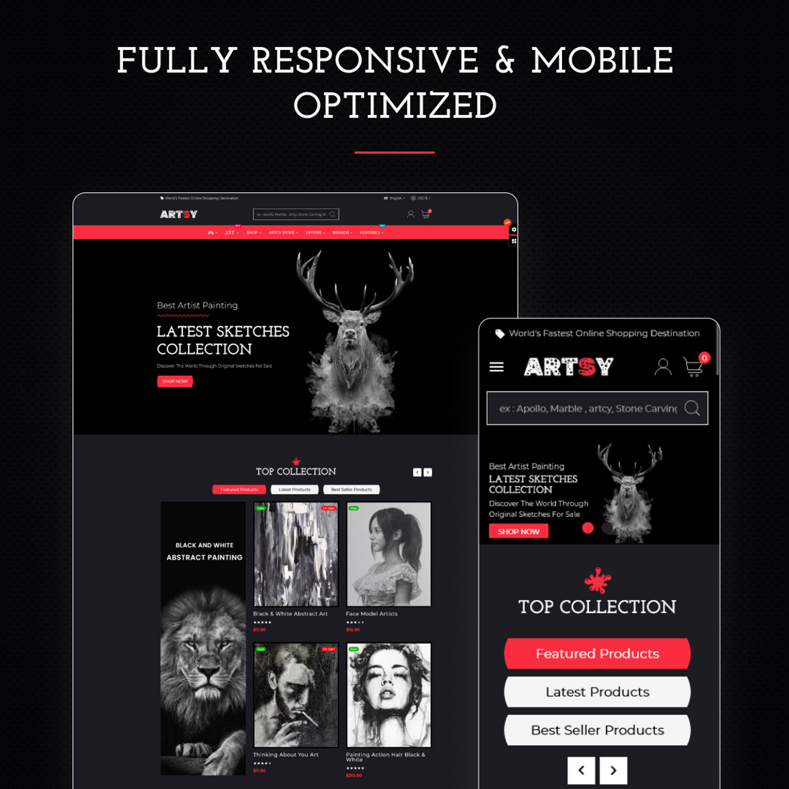 Artcy Mega art – pottery crafts– gift Premium Responsive Prestashop 8.0 Theme