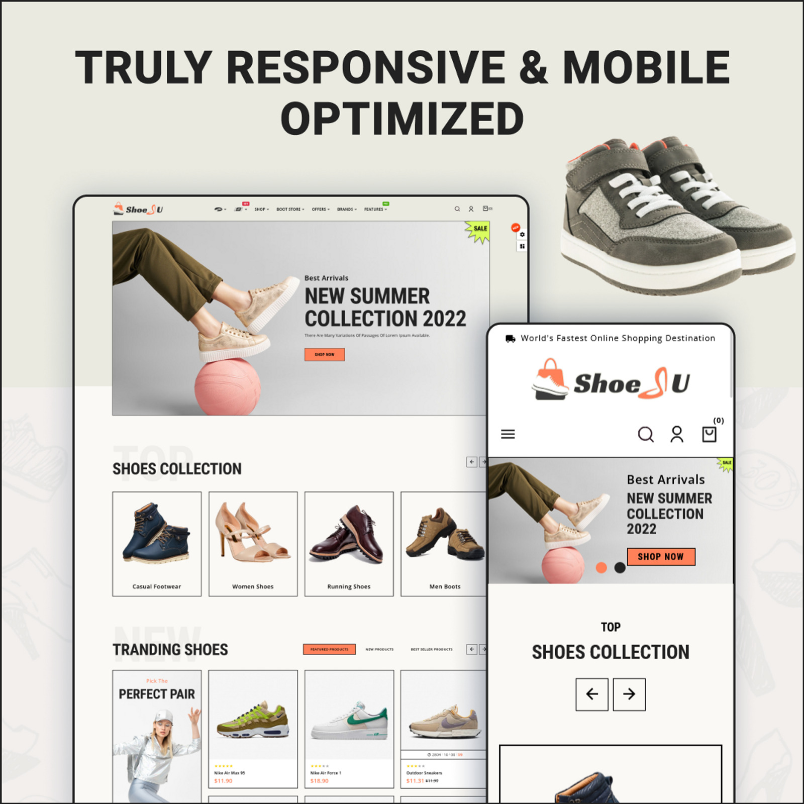 Shoesu Mega World–Footwear Sport–Shoes PrestaShop 8.0 Super Store