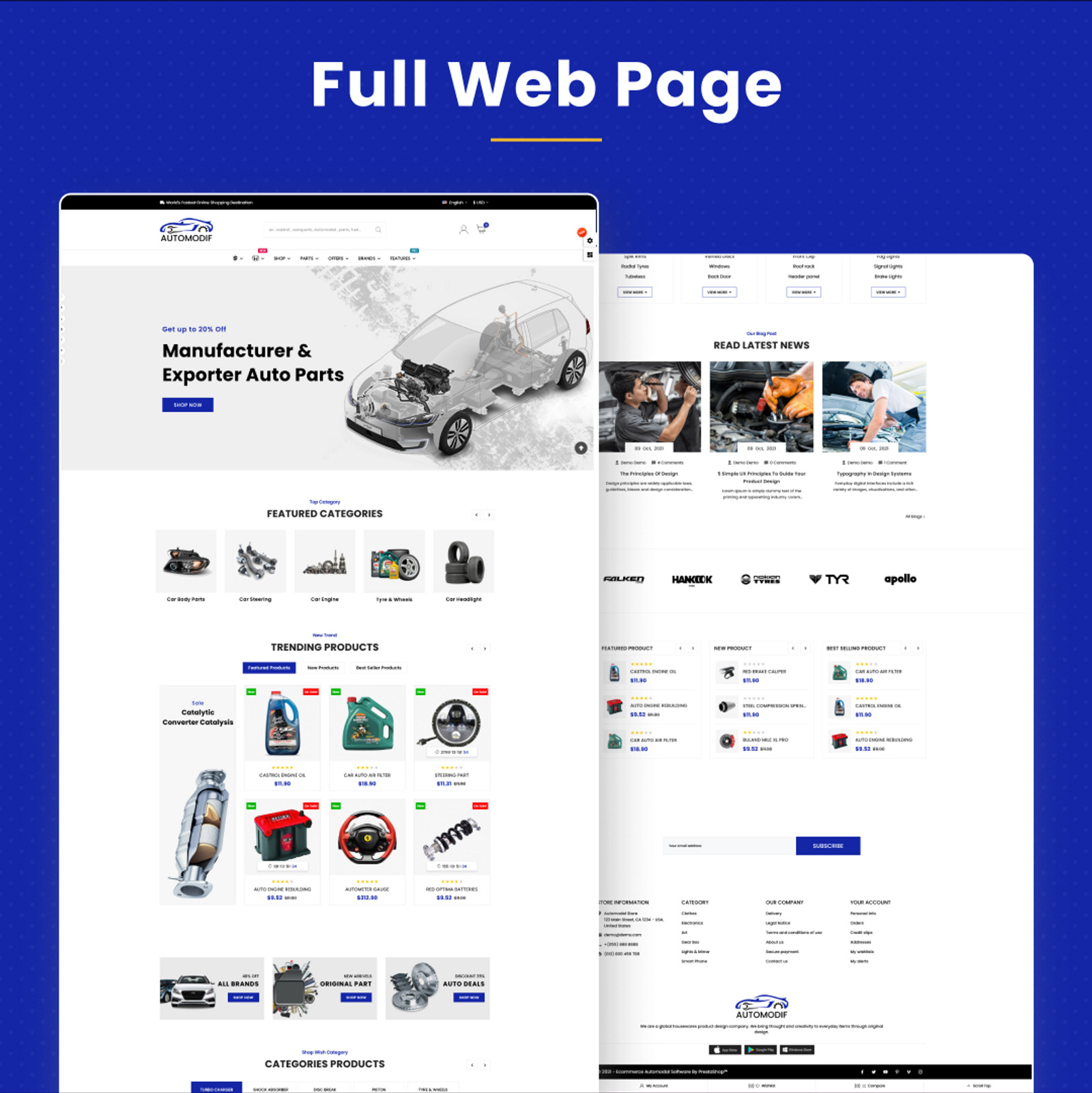 Auto Modif Mega–Cars Spare-AutoPart PrestaShop 8.0 Premium Responsive Theme