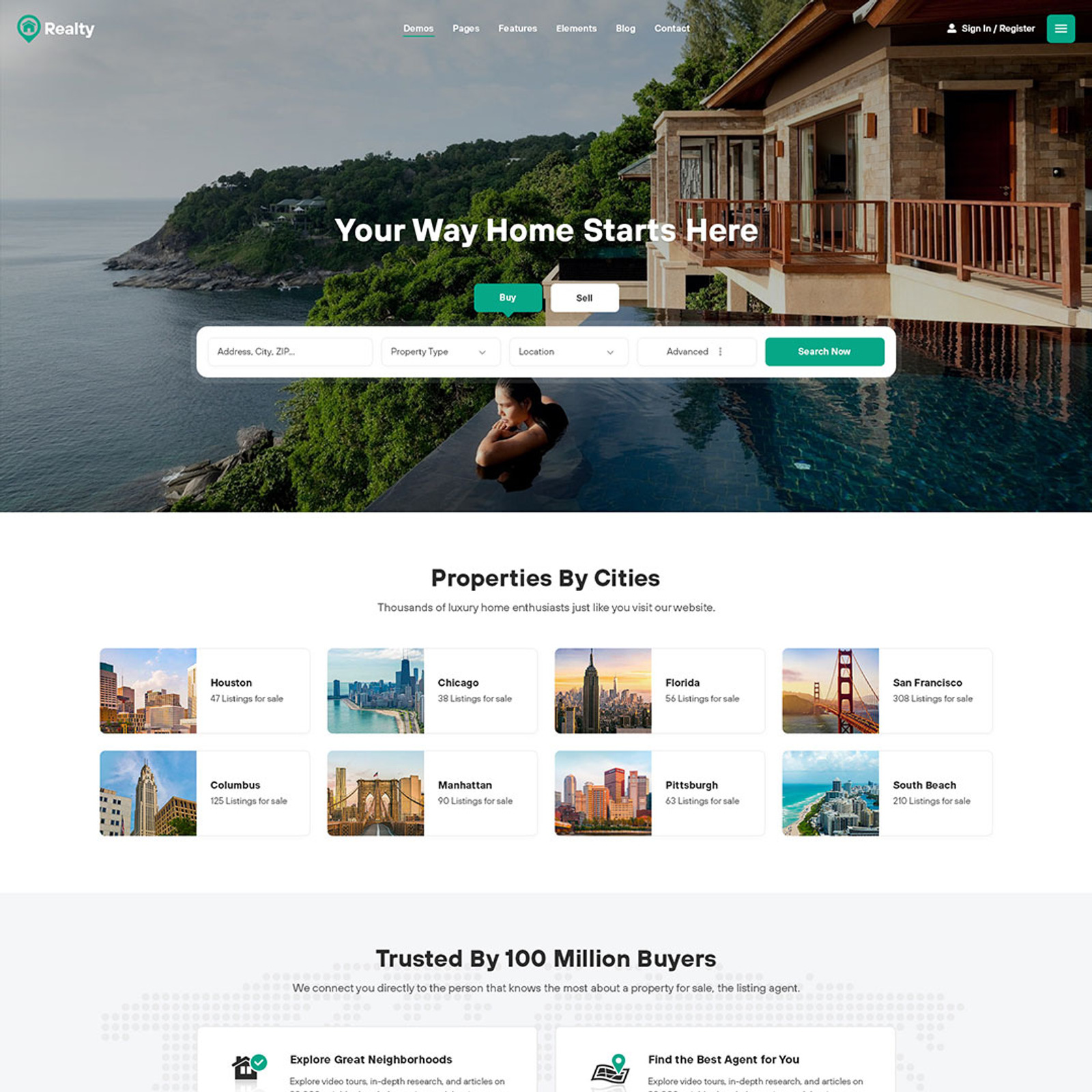 Realty - Real Estate WordPress Theme - TemplateMonster