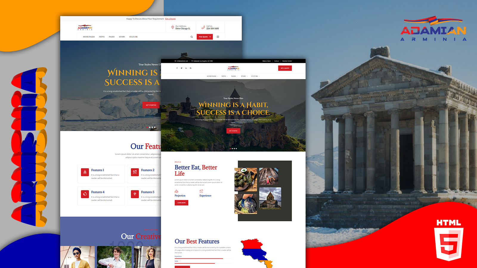 Adamian Culture Armenia HTML5 Template - TemplateMonster