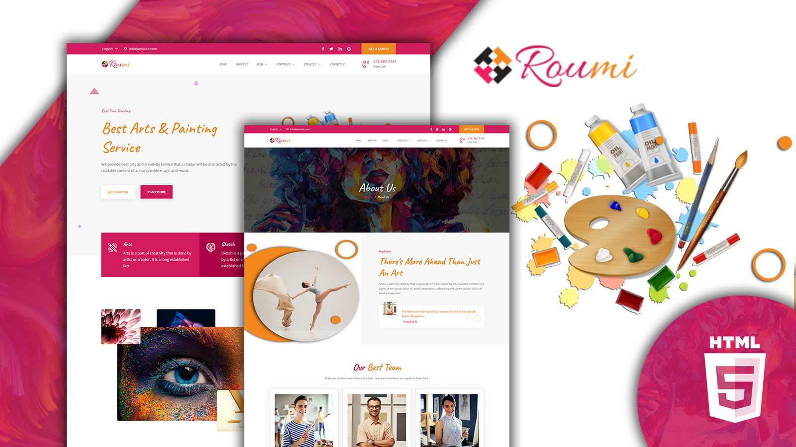 Roumi Creative Responsive HTML5 Website Template