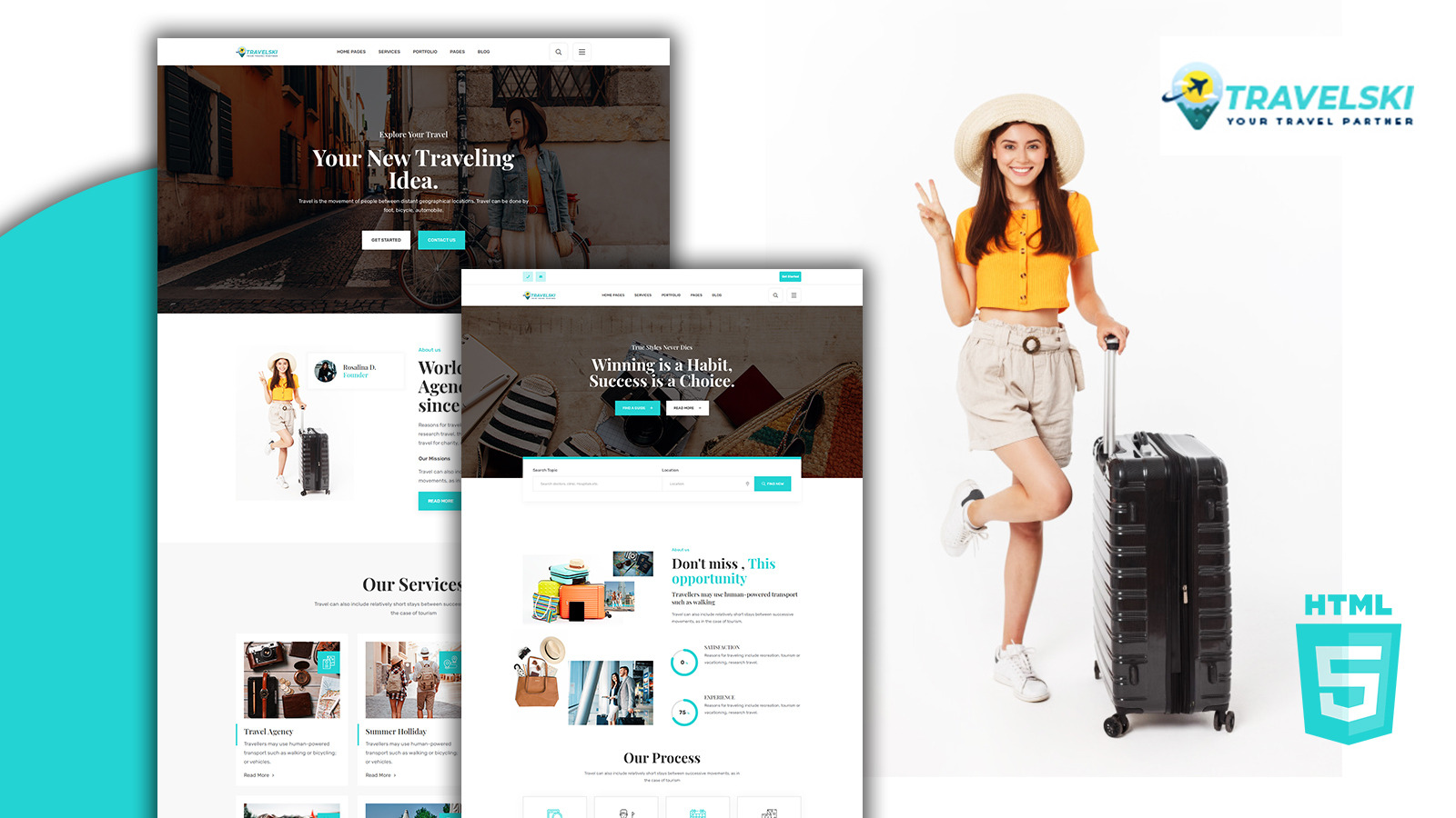Travelski Responsive Travel Agency HTML5 Template