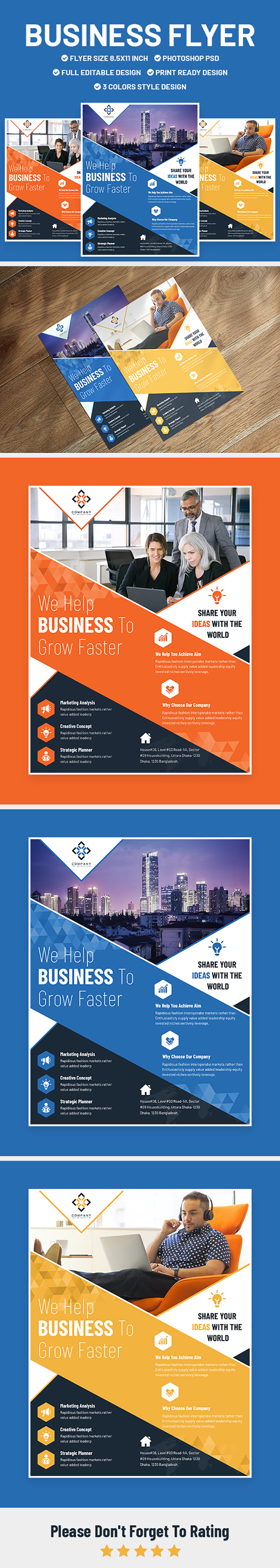 Corporate Business Flayer Template #195063 - TemplateMonster