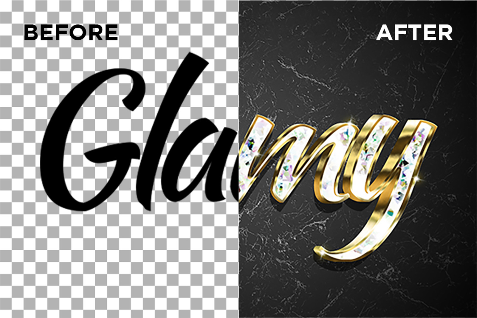 Glamour | Text-Effects/Mockups | PSD Template