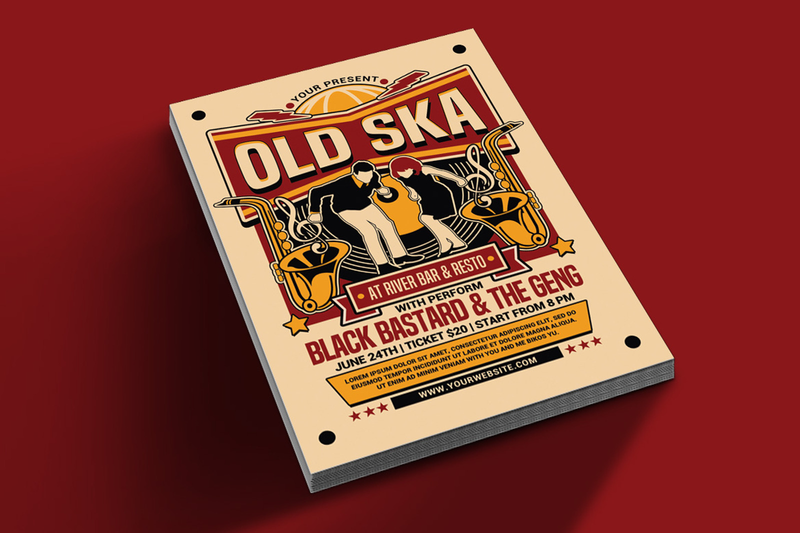 Old Ska Music Concert Flyer #261709 - TemplateMonster