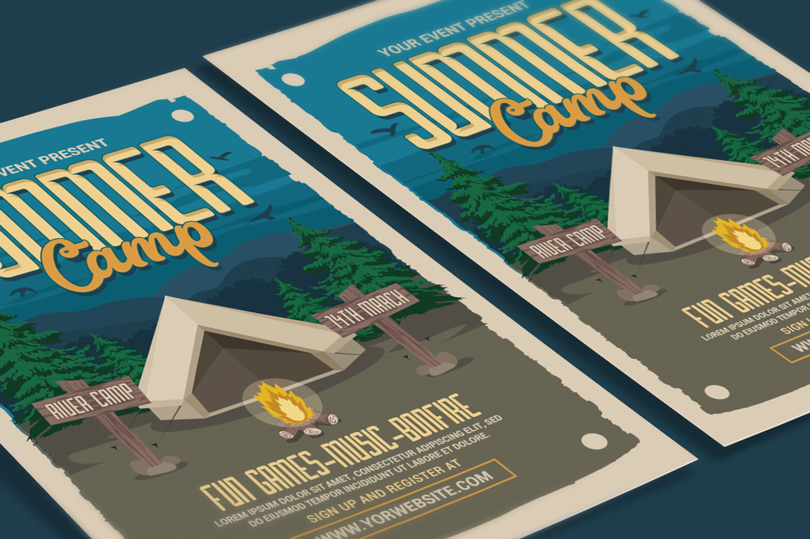 Summer Camp Event Flyer Template #233361 - TemplateMonster