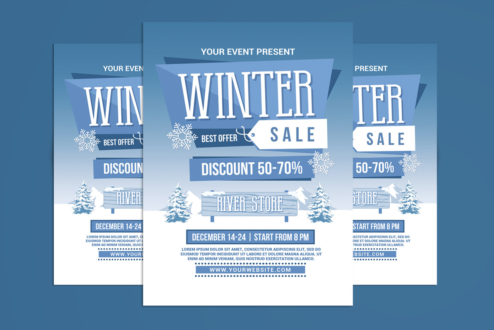 Winter Sale Flyer Template #217754 - TemplateMonster