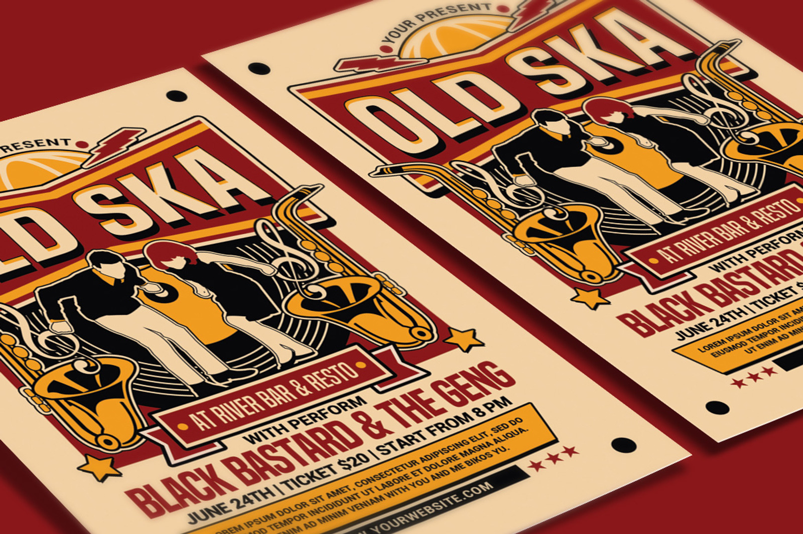 Old Ska Music Concert Flyer #261709 - TemplateMonster