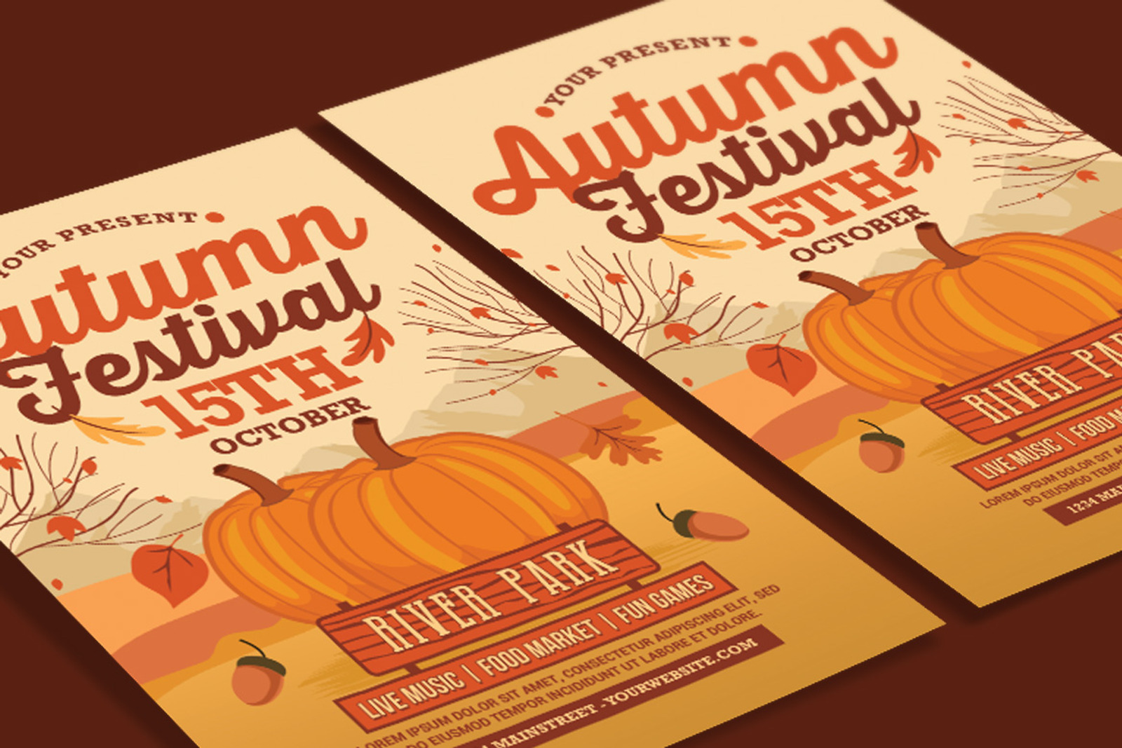 Autumn Fall Festival Flyer #273338 - TemplateMonster