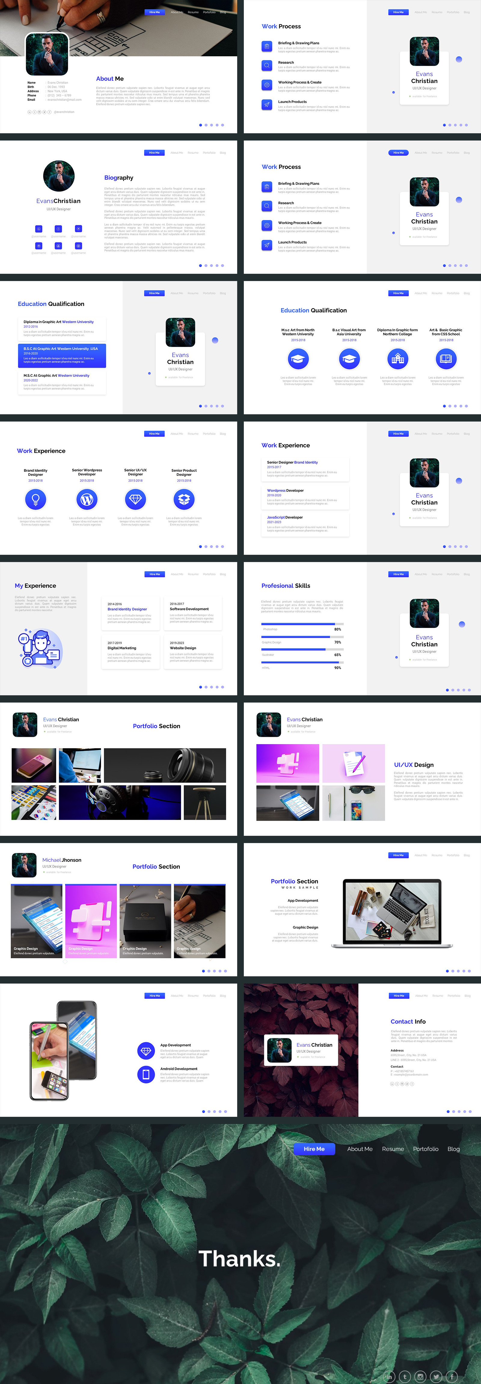Resume PowerPoint Presentation Template - TemplateMonster