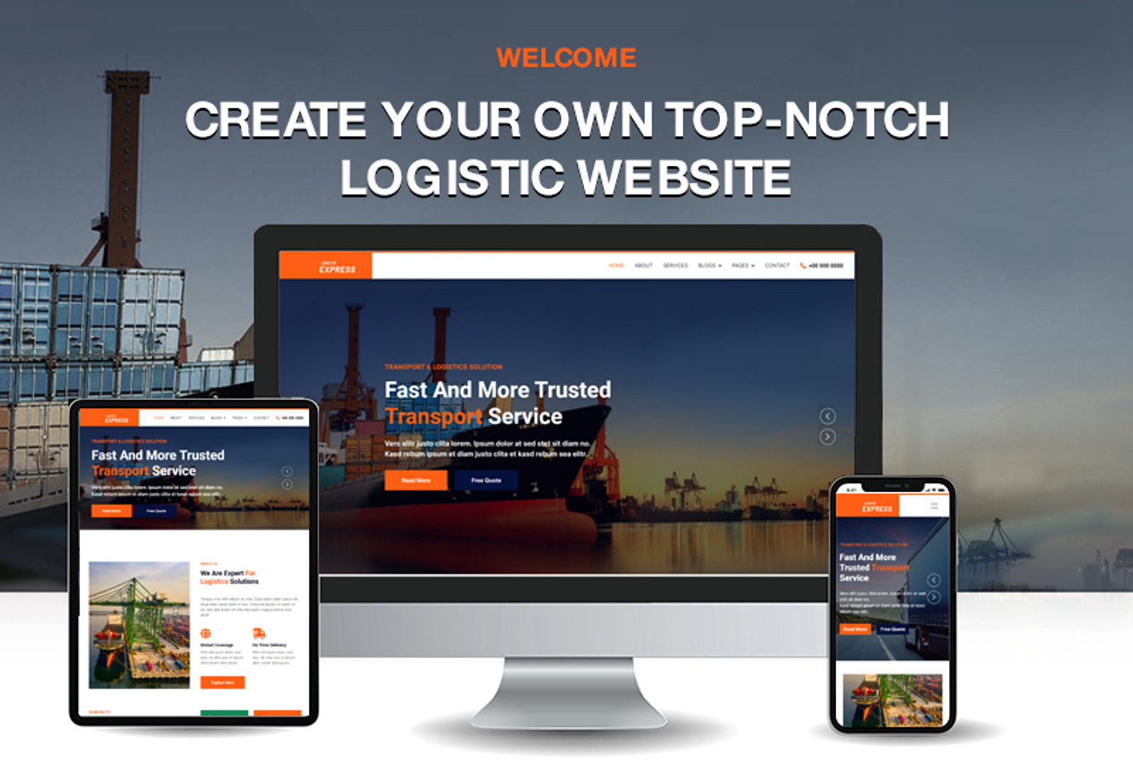 Logistics Express - Transportation and Logistics Website Template