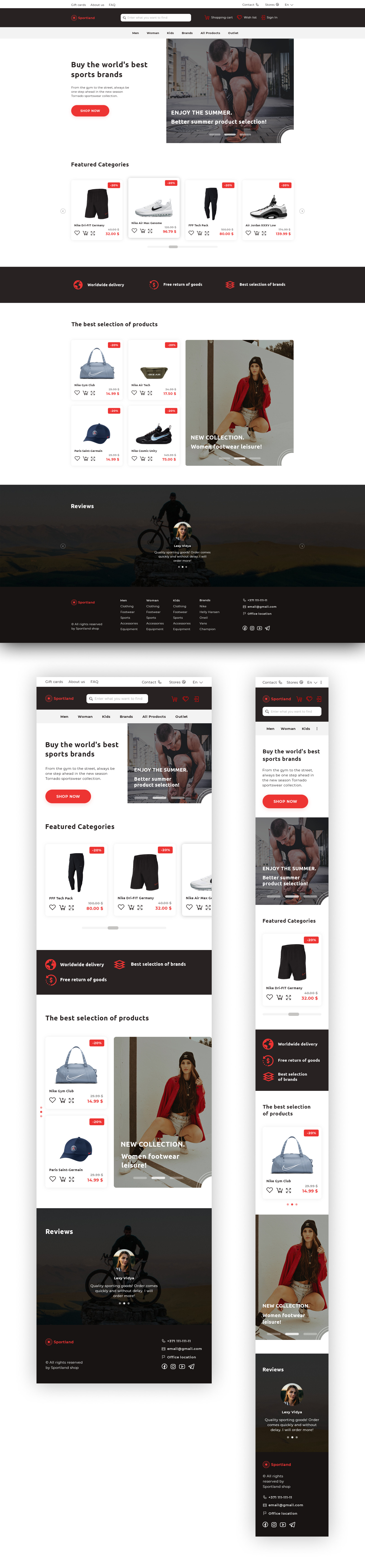 Sportland - Sports Store PSD Template - TemplateMonster
