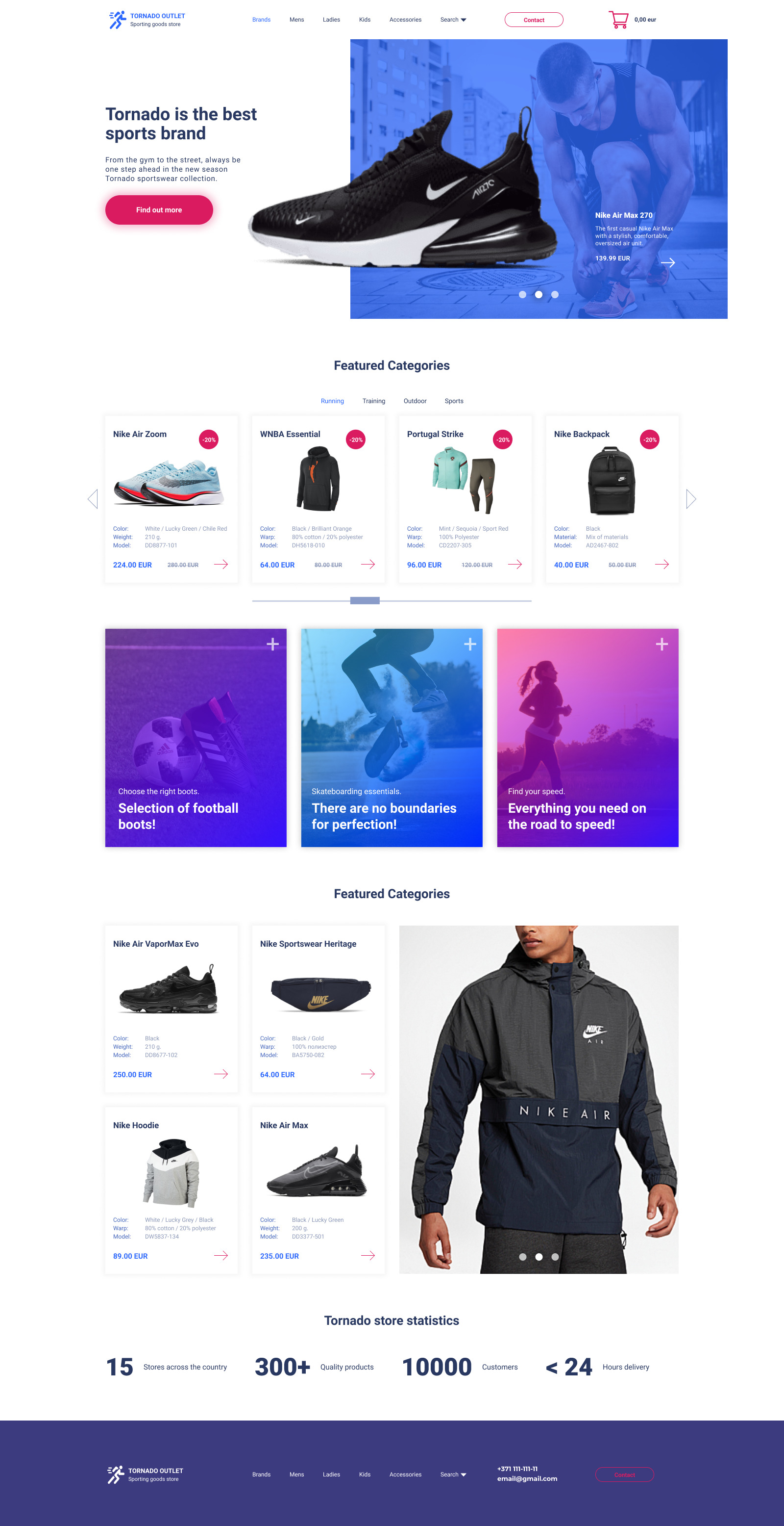 Tornado Outlet - Sports Store PSD Template - TemplateMonster