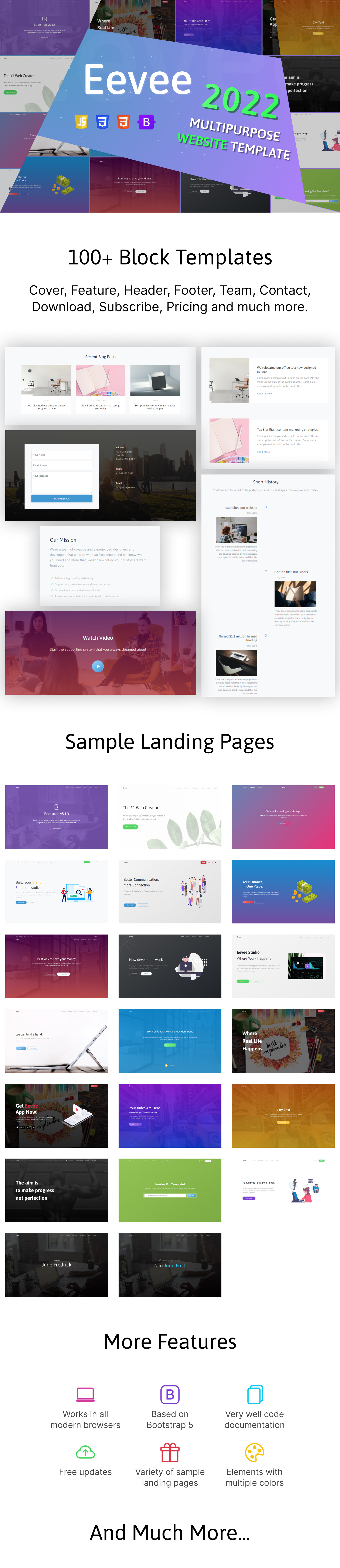 Eevee - Multipurpose Bootstrap HTML Template